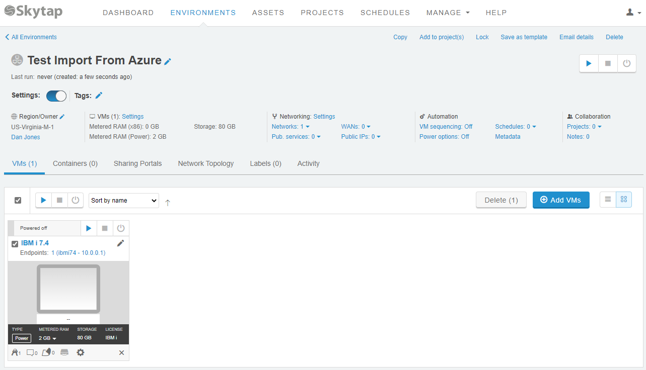 VM Import Azure Blob Storage with Skytap | Skytap